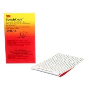 3M SPB-12 ScotchCode™ Wire Marker Book, Legend: +/- A to Z, White Background