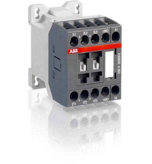 ABB AS09-30-10-25 AC Operated IEC Contactor, 220 VAC V Coil, 9 A, 3NO Contact, 3 Poles