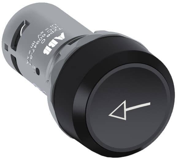 ABB CP9-1016 Compact Non-Illuminated Pushbutton, 22 mm, 1NC-1NO Contact, Black