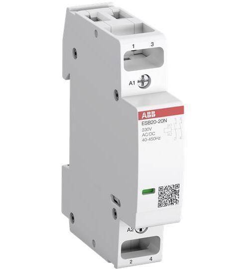 ABB ESB20-20N-01 ESB Contactor, 24 V V Coil, 2NO Contact, 2 Poles