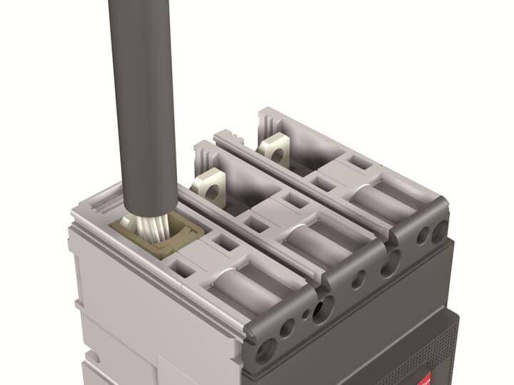 ABB KXT4CU-4PC Terminal Lug Kit, 10 AWG to 350 kcmil, For Use With XT4 ...