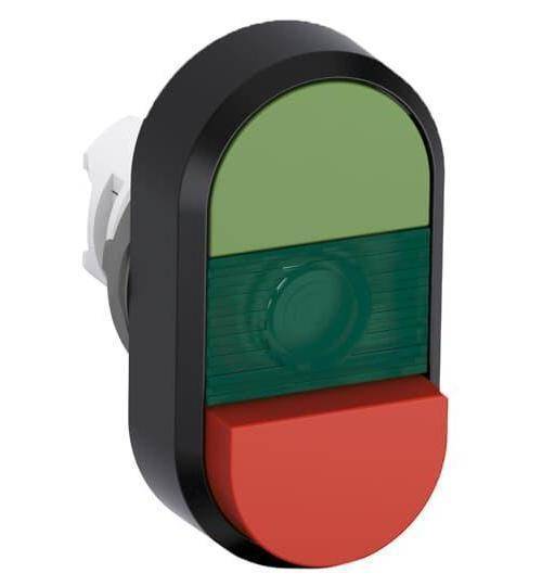 ABB MPD12-11G Modular Blank Flush/Extended Illuminated Double Push Button, 0.054 m W x 0.043 m D ...