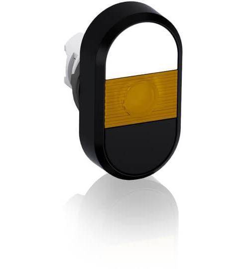 ABB MPD5-11Y Illuminated Modular Double Pushbutton Operator, 30 mm, Flush Operator, Yellow