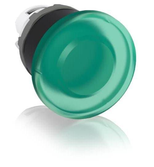 ABB MPM1-11G Modular Blank Illuminated Pushbutton, 0.04 m H x 0.04 m W x 0.045 m D, Mushroom ...