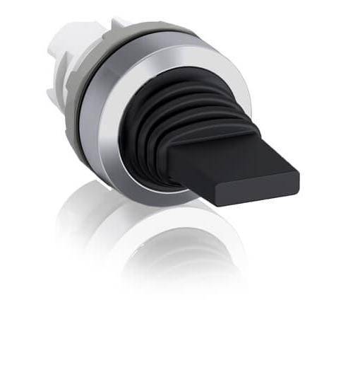 ABB MTS2-30B MTS Modular Non-Illuminated Selector Switch Operator, 22 mm, 3 Positions, Black