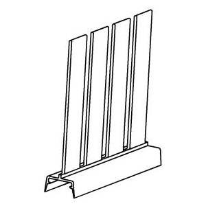 Ty-Duct® TY4DWPW6 Rigid Wide Slot Wiring Duct Divider, 4 in, For Use ...