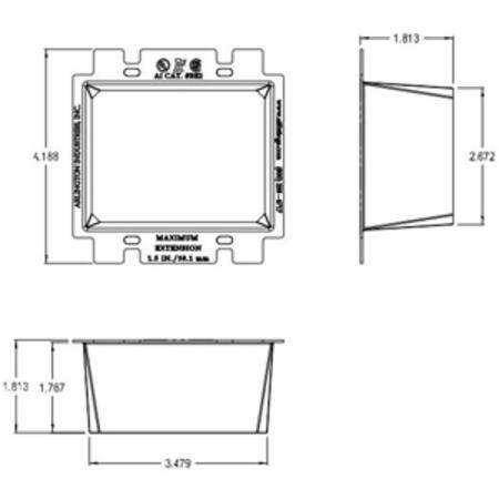 2-Gang,, Arlington Industries Inc. BE2 GFCI Wall Box Extender, White