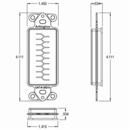 Arlington Industries Inc. CED130 SCOOP™ Cable Entry Device and Slotted ...