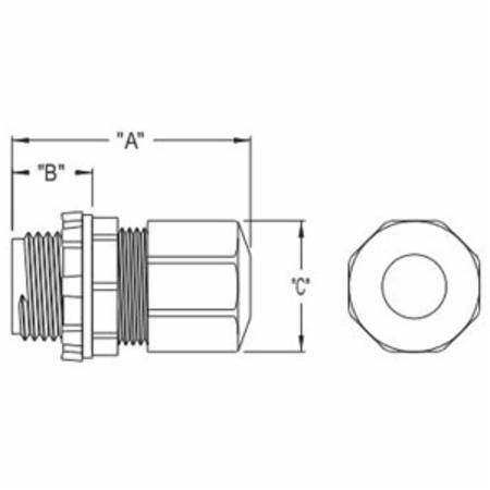 1/2", 0.2 to 0.472" Cord, Arlington Industries Inc. LPCG50 Low Profile ...