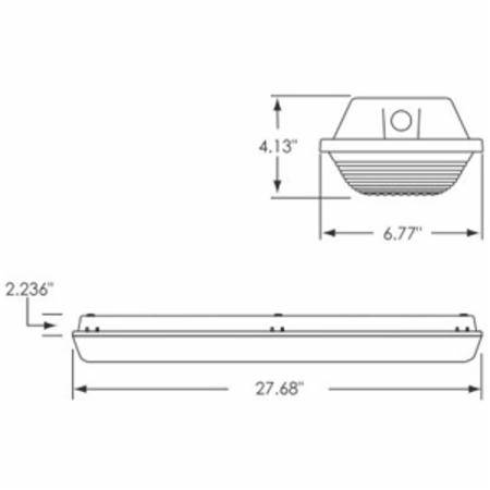 2', 25W, Atlas Lighting Products ILW25LED2D Light Fixture