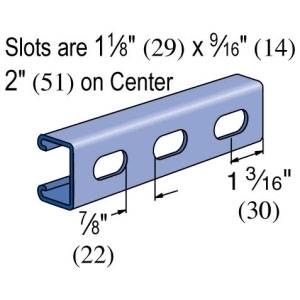 1-5/8" x 7/8" x 10', 12 Gauge, Unistrut P3300T-10-SS Channel Strut