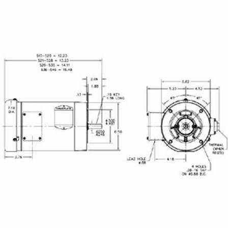 1.5 HP, 4 A, 208 to 230/460 VAC 60 Hz 3-Phase, ABB VEM3550 Super-E ...