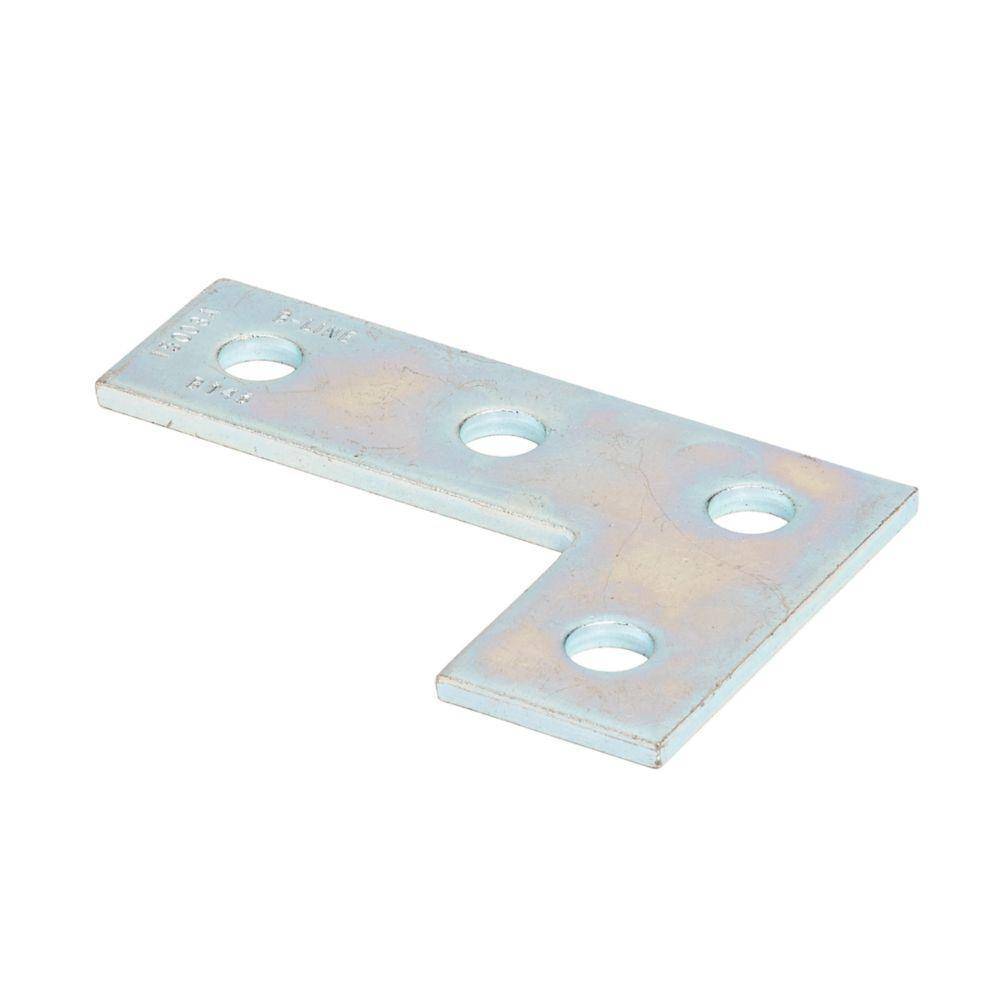 B-Line B143SS4 Flat Corner Plate, 4 Holes, 5-3/8 in L x 3-1/2 in W x 1/ ...