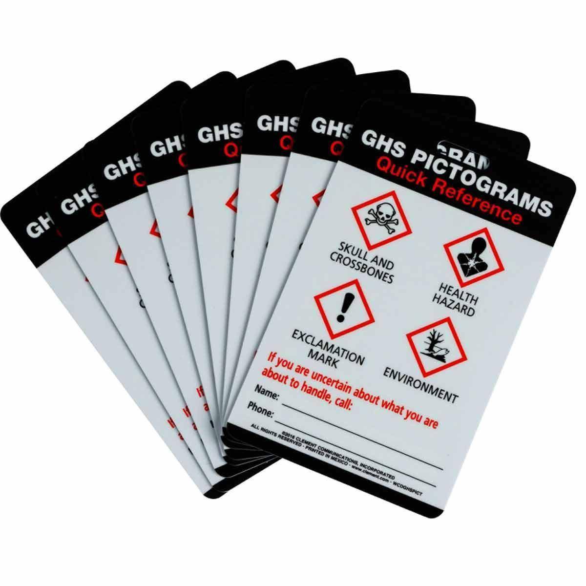Brady® 133208 Laminated Wallet Card, English, GHS Hazard Communication ...