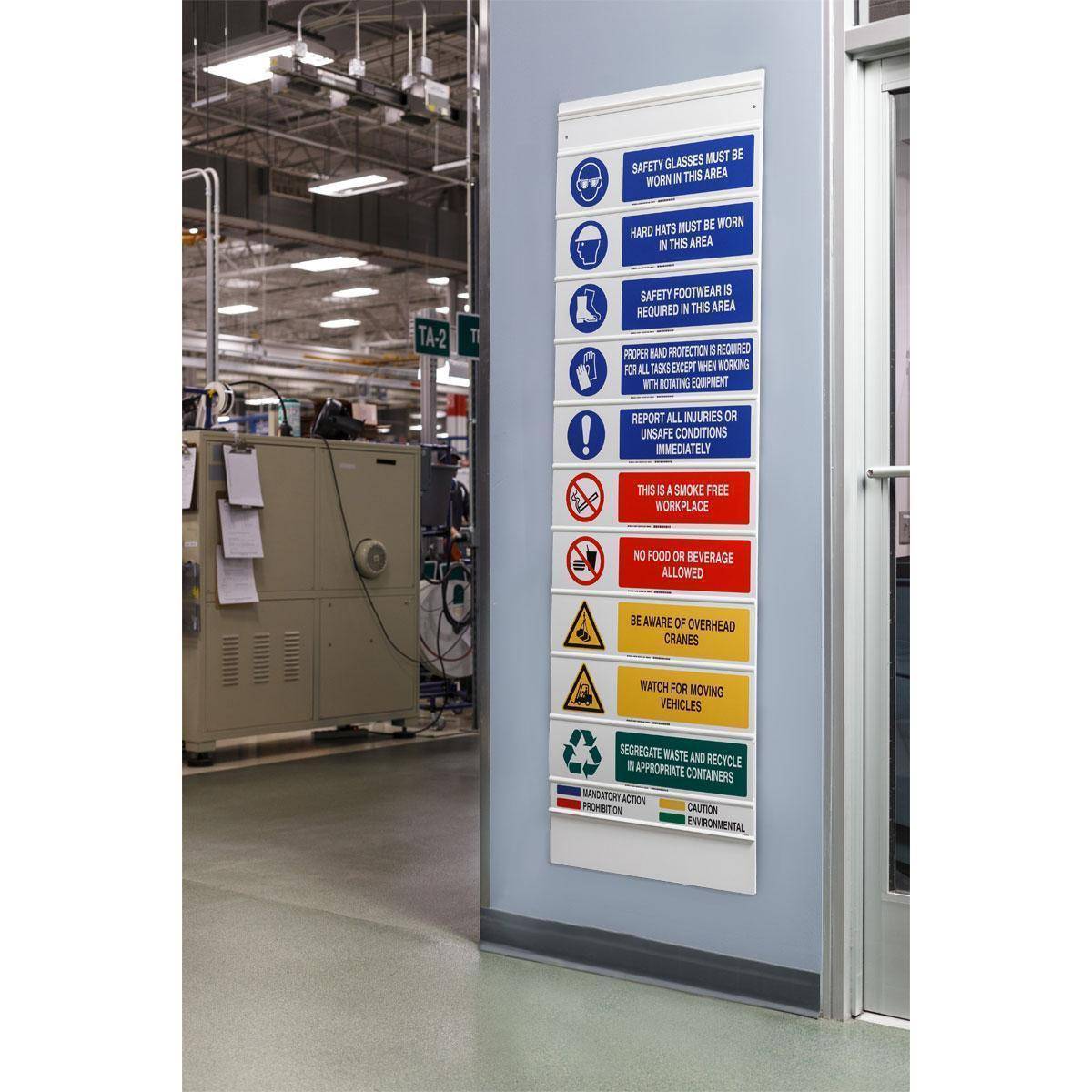 Brady® 140746 Rectangular Safety Sign Slider, 1 Sides, 6 Sign Capacity ...