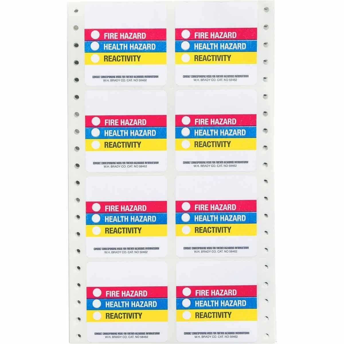 Brady® 58469 Non-Reflective Right-to-Know Square Hazardous Material ...