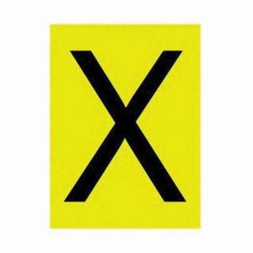 Brady® BradyLite® 5920-X Engineer Grade Reflective Letter Label, Black ...