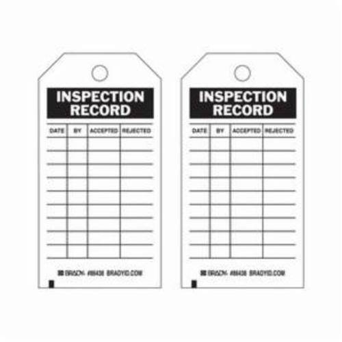 Brady® 86438 Laminated Rectangular Inspection and Material Control Tag ...