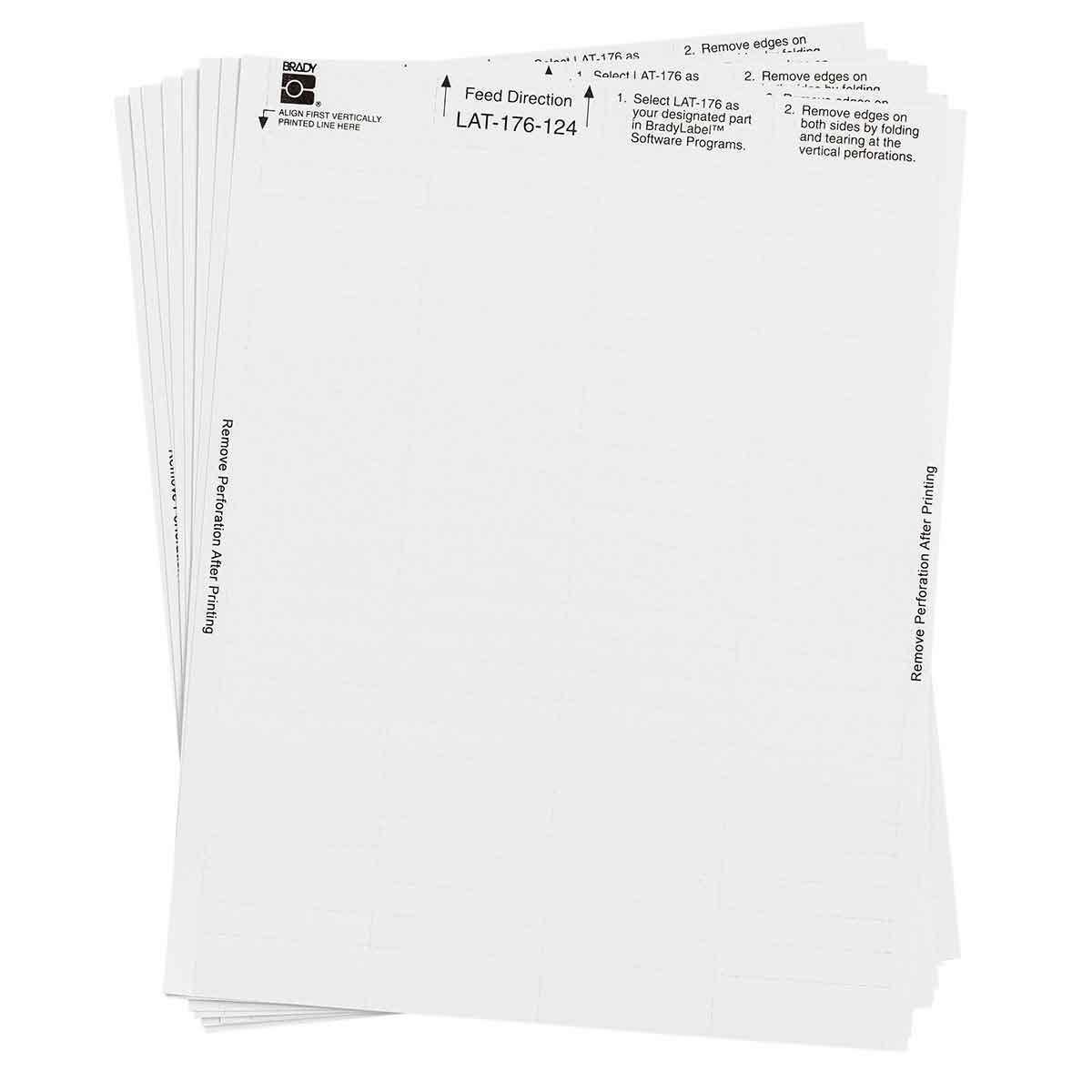 Brady® LaserTab® LAT-176-124 Rectangular Laser Printable Label, 3/8 in ...