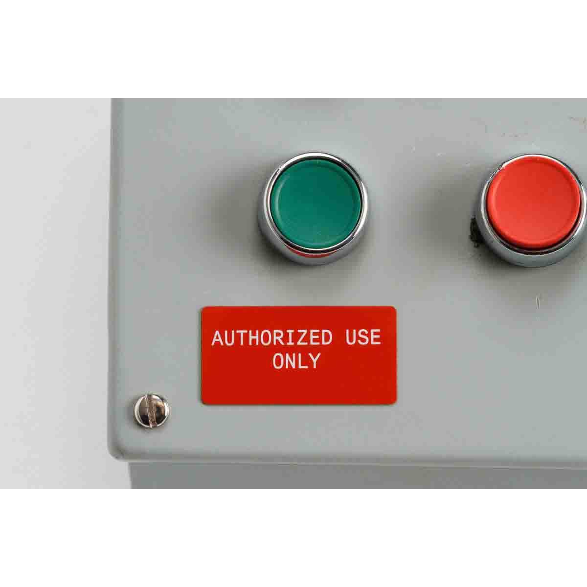 Brady® M6-173-593-RD Raised Panel Label, 1 in L x 2 in W, Red