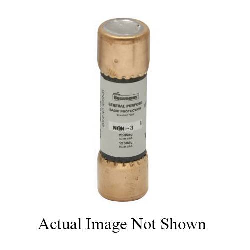 Bussmann NON-1 General Purpose Fast Acting Non-Current Limiting One-Time Fuse, 1 A, 250 VAC/125 ...