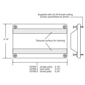 Bussmann CPDB-3 Power Distribution Block Cover With Textured Surface ...