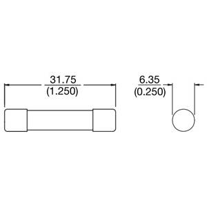 Edison MDL-1-R Time Delay Fuse With Nickel Plated Brass End Caps, 1 A ...