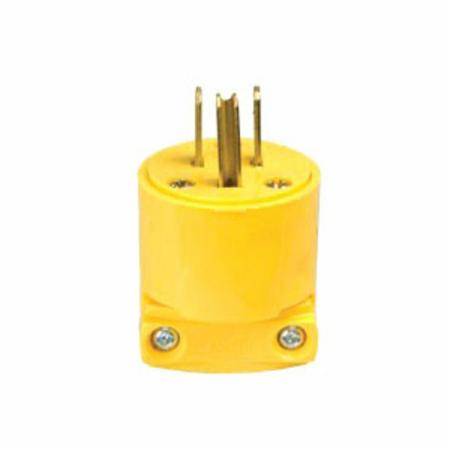 EATON Arrow Hart™ Eaton Wiring Devices 4409-BOX Grounding Straight Blade Plug, 250 VAC, 20 A, 2 ...