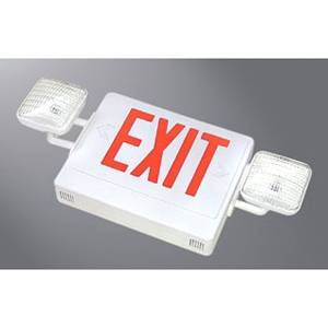 120/277 VAC, 5.4 W, Eaton APH70RWHDHSQ Combination Emergency Exit Sign ...