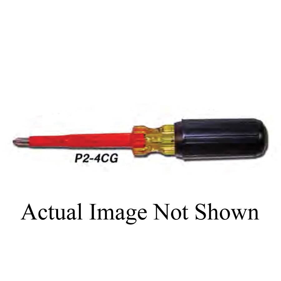 Cementex P2-4-CG Screwdriver, #2 Phillips® Point, Plated, ASTM F1505-1 ...