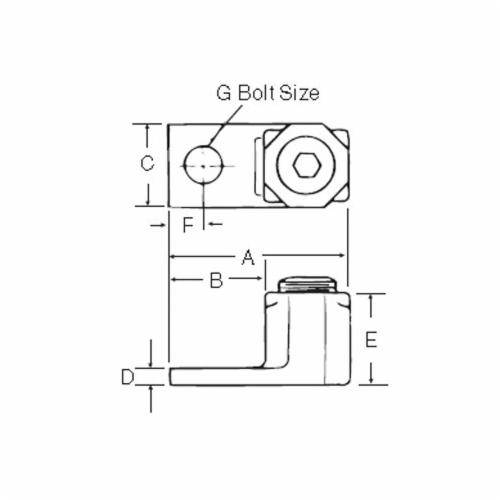 Blackburn® Locktite® 71010-TB Cone Screw Lug, 4 to 2/0 AWG Copper ...