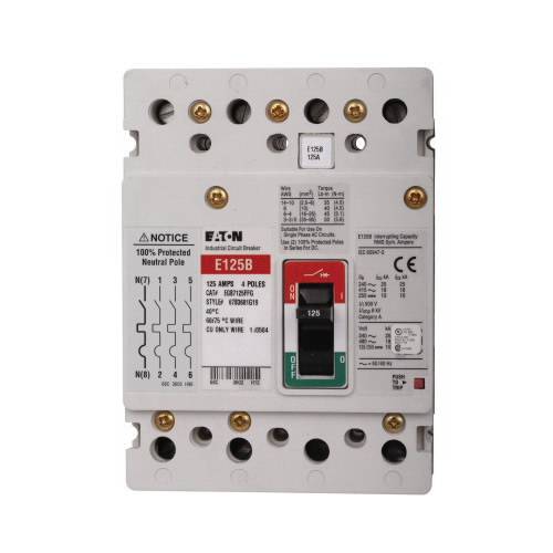EATON EGH7050FFG Molded Case Circuit Breaker, 600Y/347 VAC, 50 A, 35 kA ...