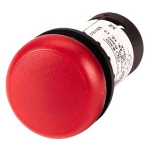 EATON C22-L-R-24 Compact Illuminated Pushbutton Indicating Light, 24 ...