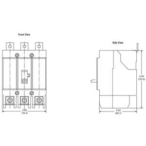 EATON GHB3050 C Series Type GHB Molded Case Circuit Breaker, 480Y/277 ...