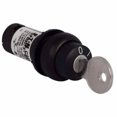 EATON M22S-WRS-A1 Modular Non-Illuminated Selector Switch, 22.5 mm, Key Removable Left Operator ...