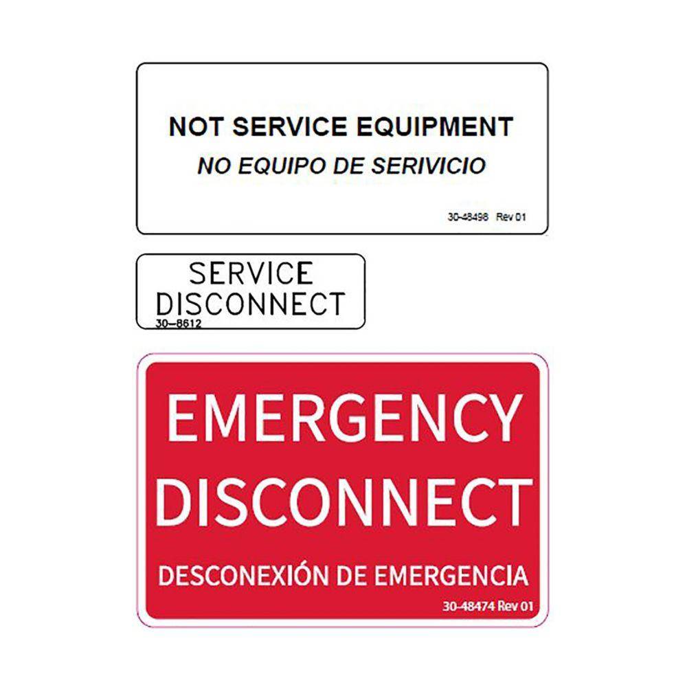 EATON emdlblkit Emergency Disconnect Labeling Kit, 8 in W