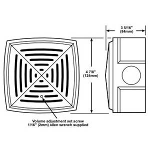 120 VAC at 50/60 Hz, Edwards Signaling 876-N5 AdaptaHorn® Weatherproof ...