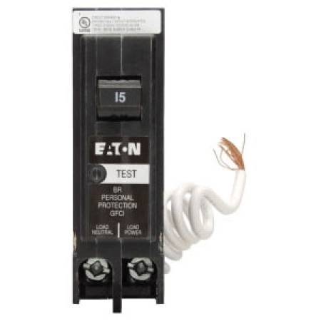 EATON BRN115GF Type ETN01 Ground Fault Circuit Breaker, 120/240 VAC, 15 ...