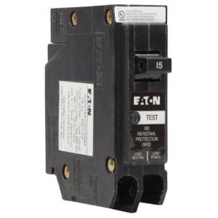 EATON BRN115GF Type ETN01 Ground Fault Circuit Breaker, 120/240 VAC, 15 ...