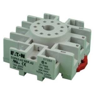 EATON D3PA3 D3 Series Relay Socket, 300/600 VAC, 5/15 A, For Use With ...