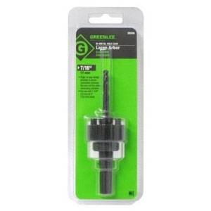 7/16" Hex with 3-Flat Shank, Arbor for 1-1/4 to 6" Hole Saw, Greenlee ...