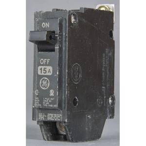 15 A, 10 kA, 120/240 VAC, ABB GE Industrial THQB1115 Molded Case ...