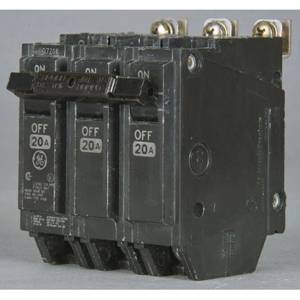20 A, 10 kA, 240 VAC, ABB GE Industrial THQB32020 Molded Case Circuit ...
