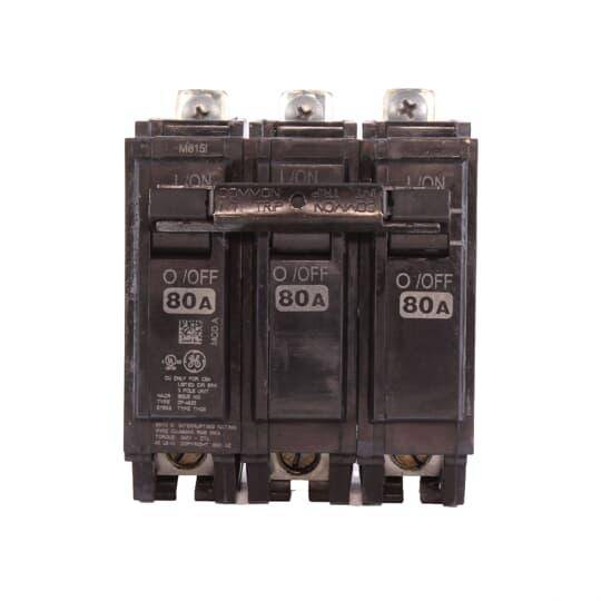 GE THQB32080RC THQB-RC Thermal Magnetic Circuit Breaker, 240 V, 80 A ...