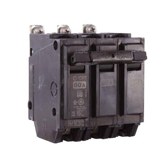 GE THQB32080RC THQB-RC Thermal Magnetic Circuit Breaker, 240 V, 80 A ...