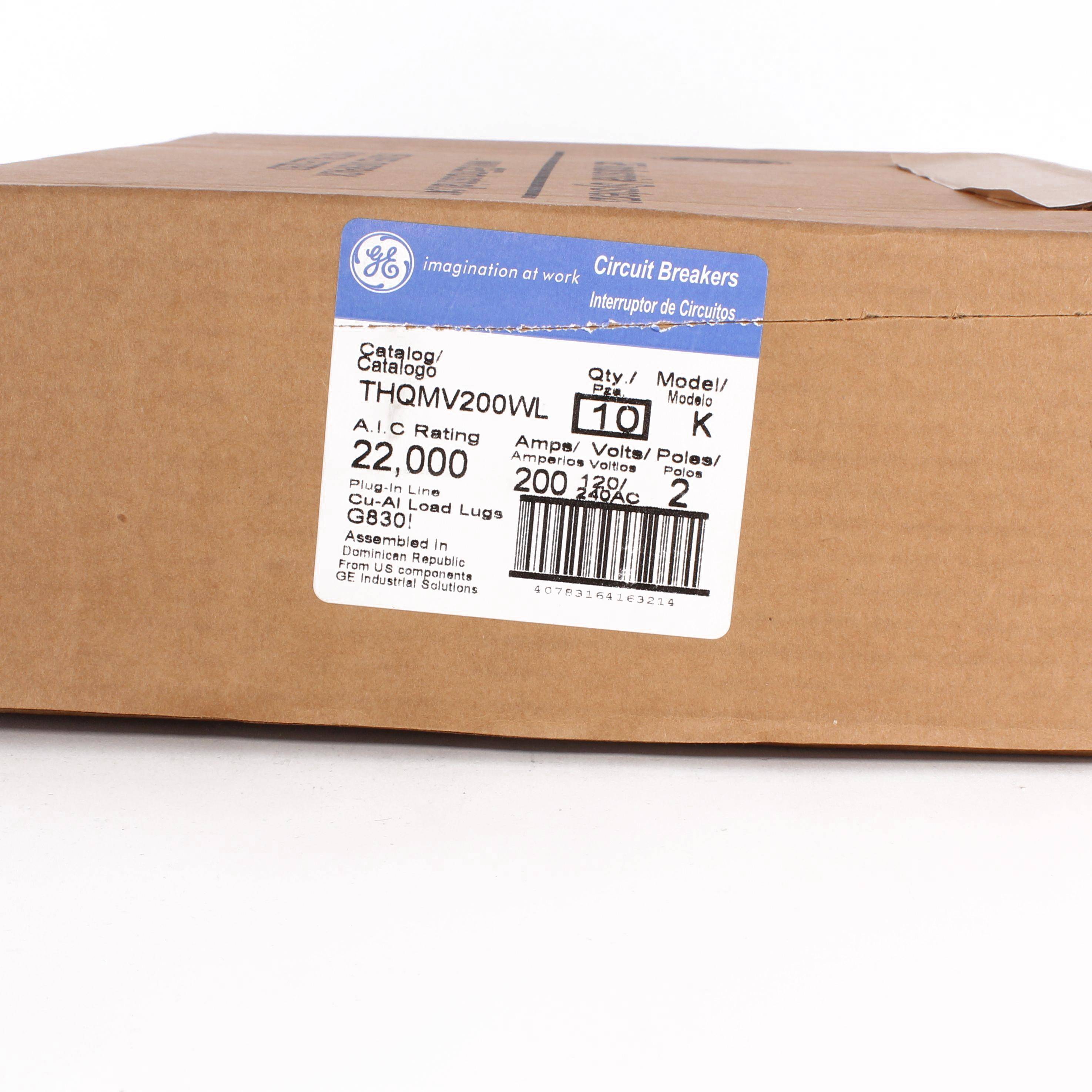 GE THQMV200WL Top Feed Main Circuit Breaker Kit, For Use With PowerMark ...