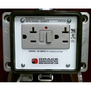 15 A, Grace Engineered Products Inc. H-RF0-K3 GFCI Utility Receptacle