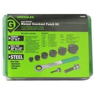 1/2 to 2", , Greenlee Textron Inc. 7238SB Slug Buster® Knockout Punch ...