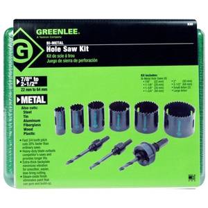 9-Piece, Greenlee Textron Inc. 830 Hole Saw Kit