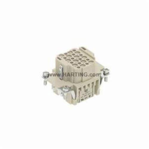 HARTING® 09 16 024 3101 Han DD® Terminal Insert, 24 Positions, 26 to 14 AWG Wire, Crimp/Female ...